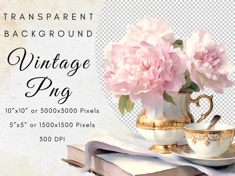 Watercolor Tea Set Clipart Teacup Teapot Tea Party - Etsy