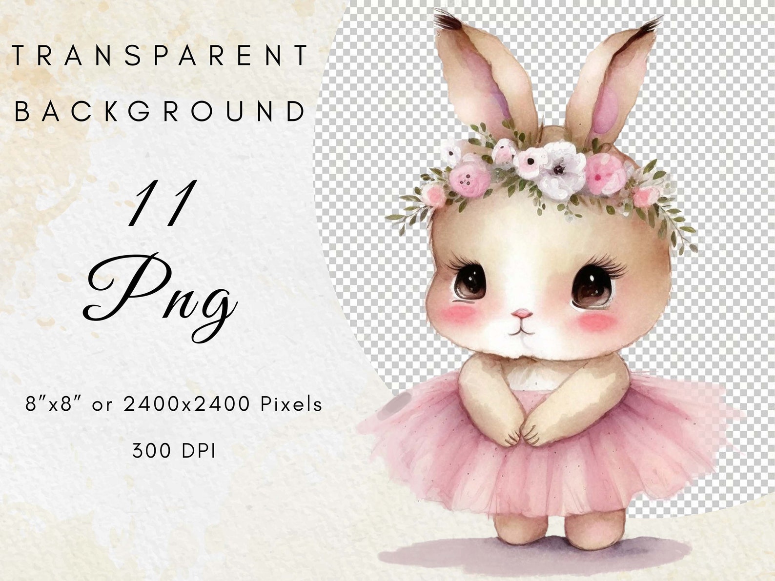 Acuarela bailarina conejito clipart, conejitos de ballet en vestido de ...