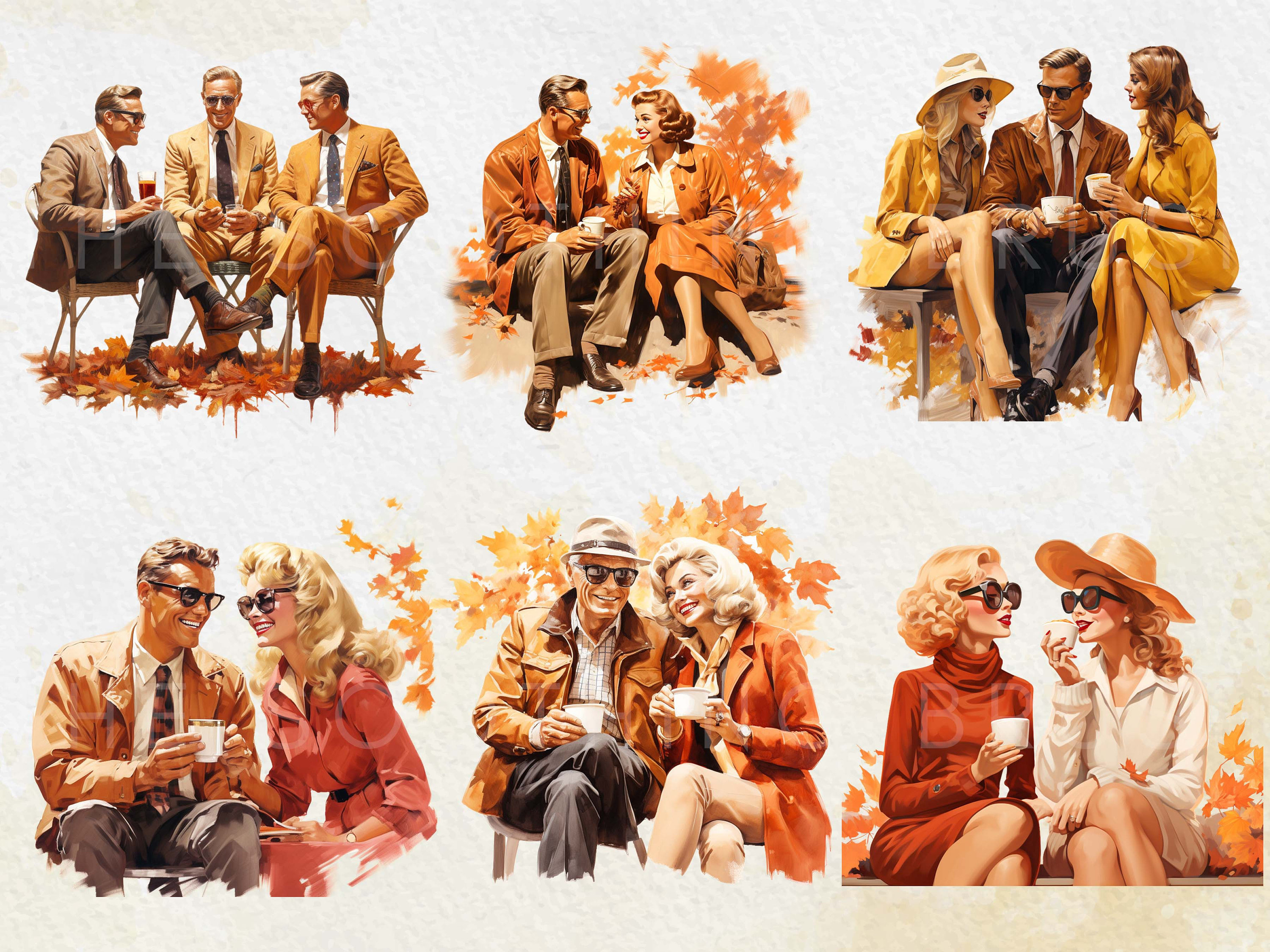 Coffee Friends Clipart Watercolor Best Friends Soul Sister - Etsy