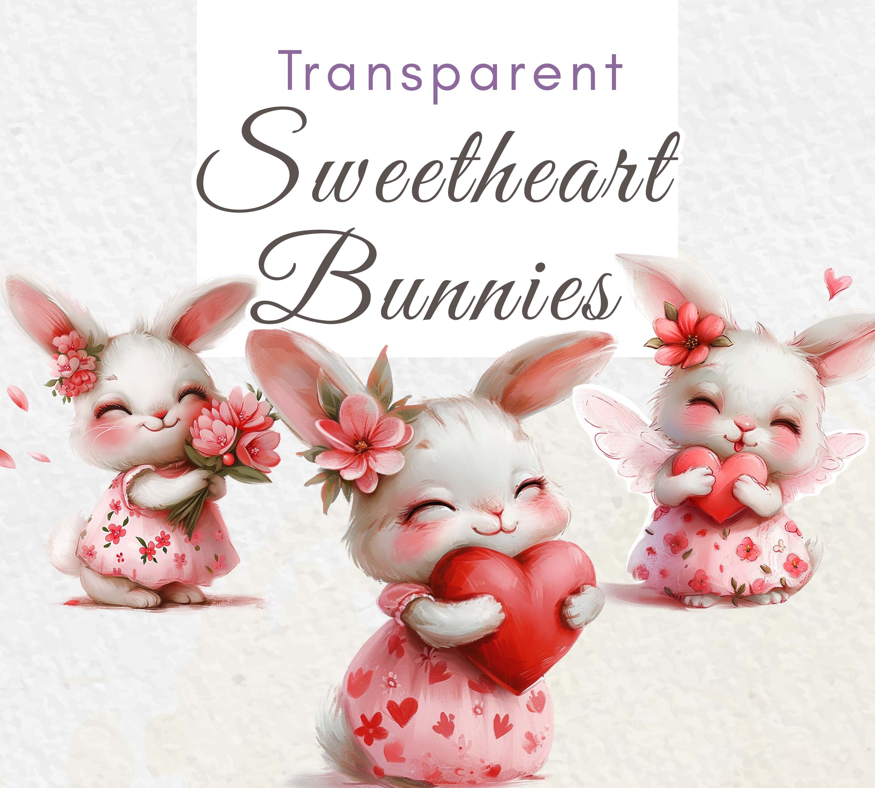 Watercolor Love Bunny Clipart, Nursery Art Easter Bunny, Valentines Day ...