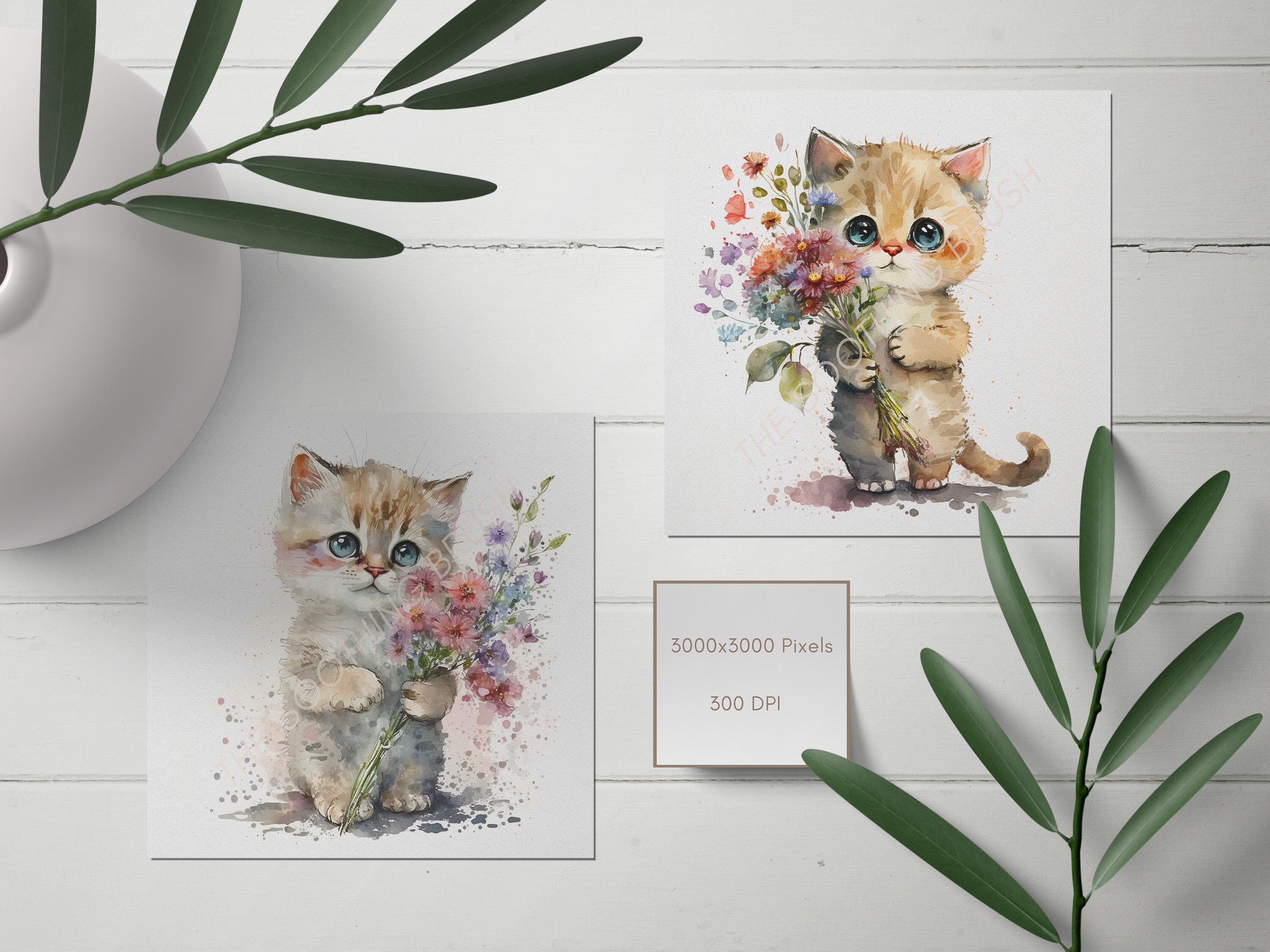 Watercolor Baby Cats Clipart Watercolour Kitten Transparent - Etsy