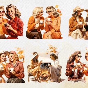 Coffee Friends Clipart, Watercolor Best Friends Soul Sister Clip Art ...