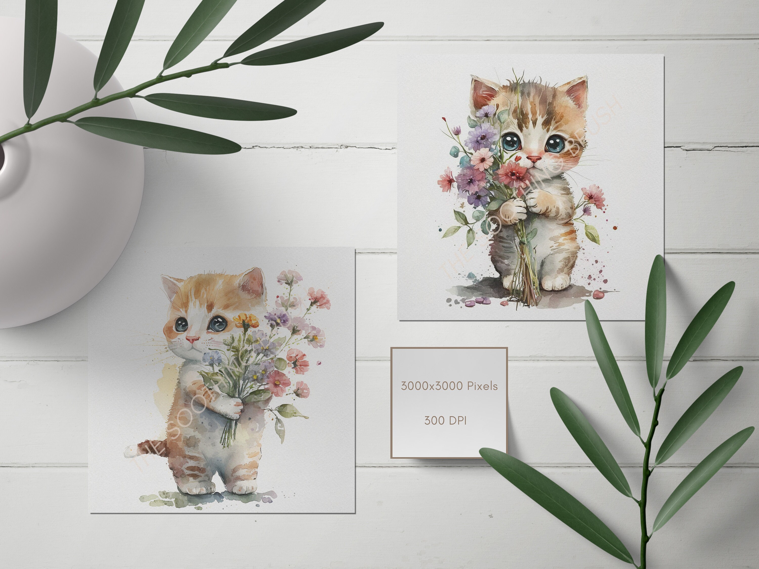 Watercolor Baby Cats Clipart Watercolour Kitten Transparent - Etsy