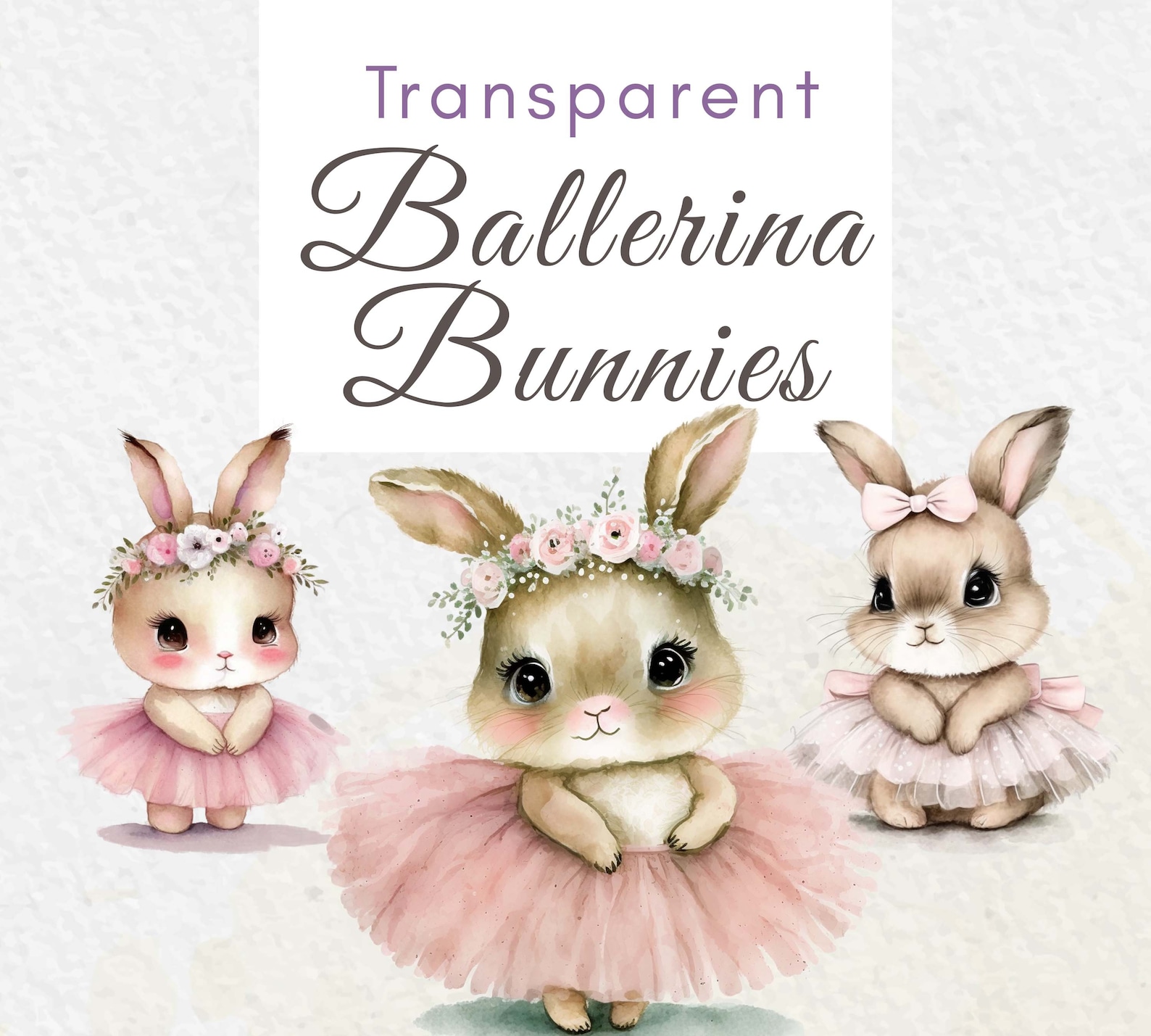 Watercolor Ballerina Bunny Clipart Ballet Bunnies in Tutu - Etsy