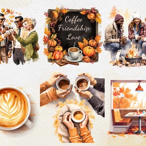 Coffee Friends Clipart, Watercolor Best Friends Soul Sister Clip Art ...