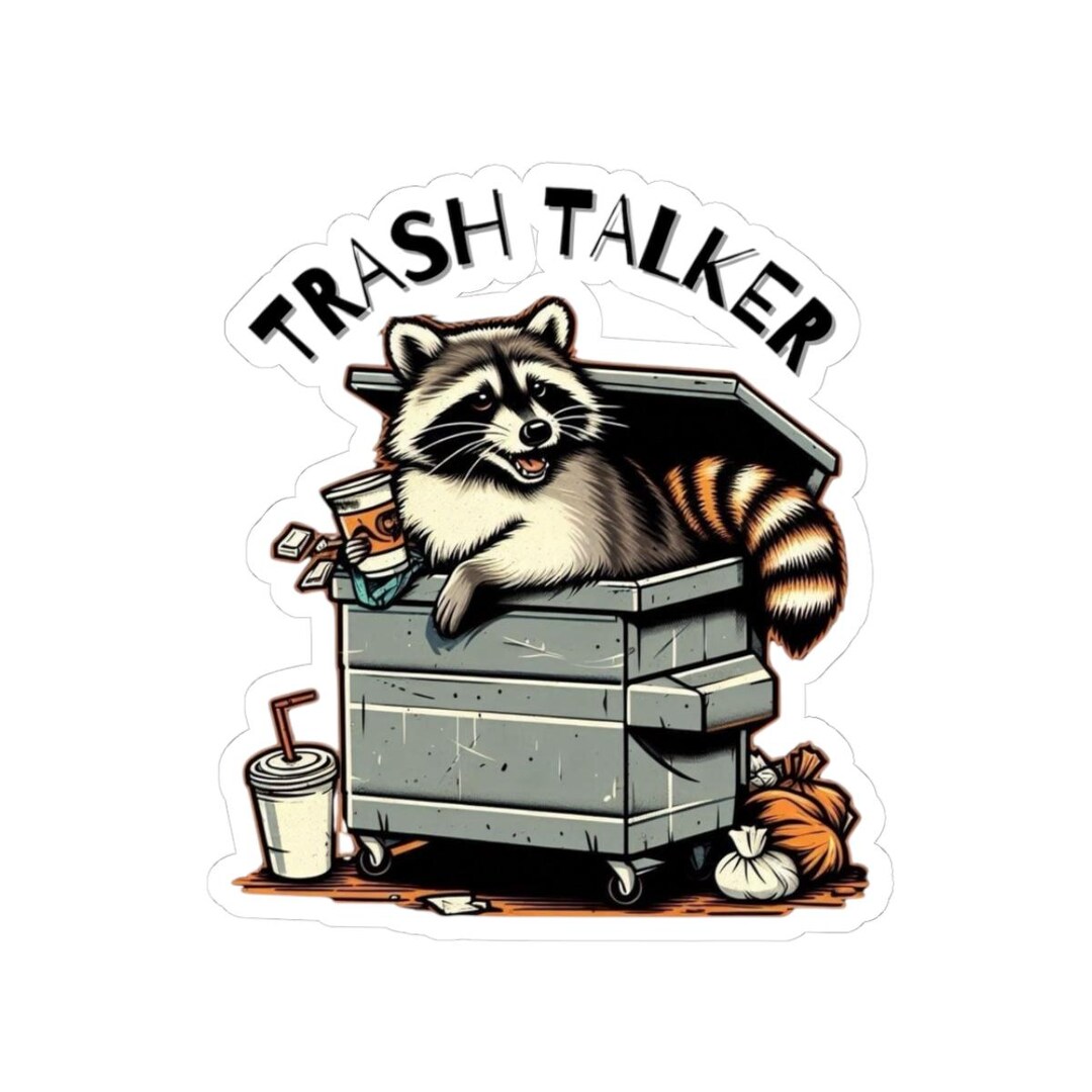 Stickers Funny Trash Talking Raccoon - Etsy