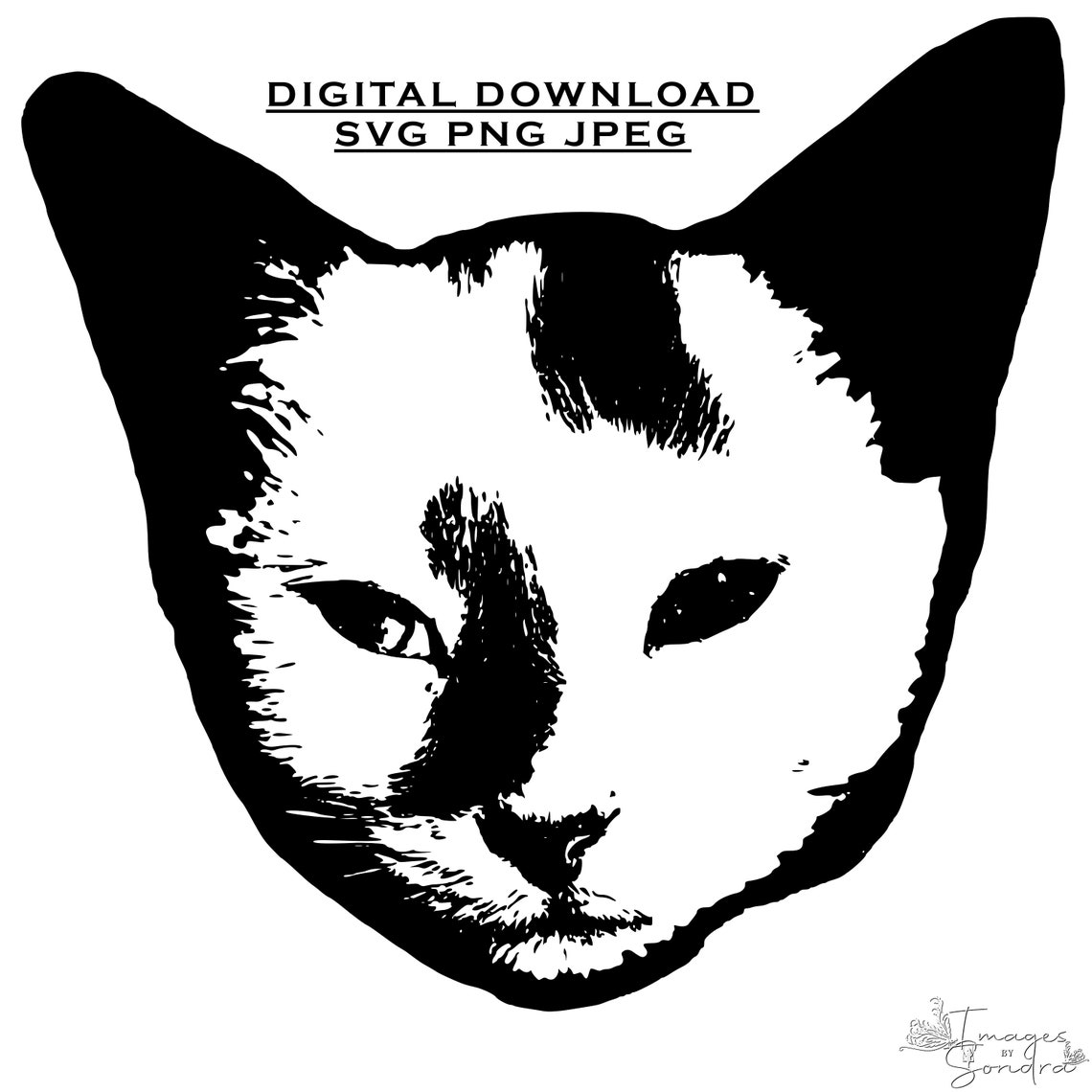 Cat Face SVG PNG JPEG Digital Download - Etsy