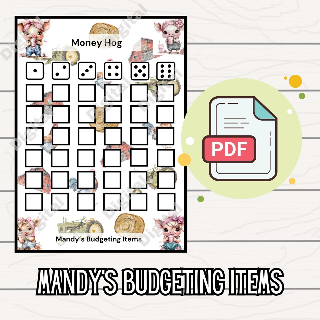 Low Income Money Hog Randomizer Farmhouse - Etsy