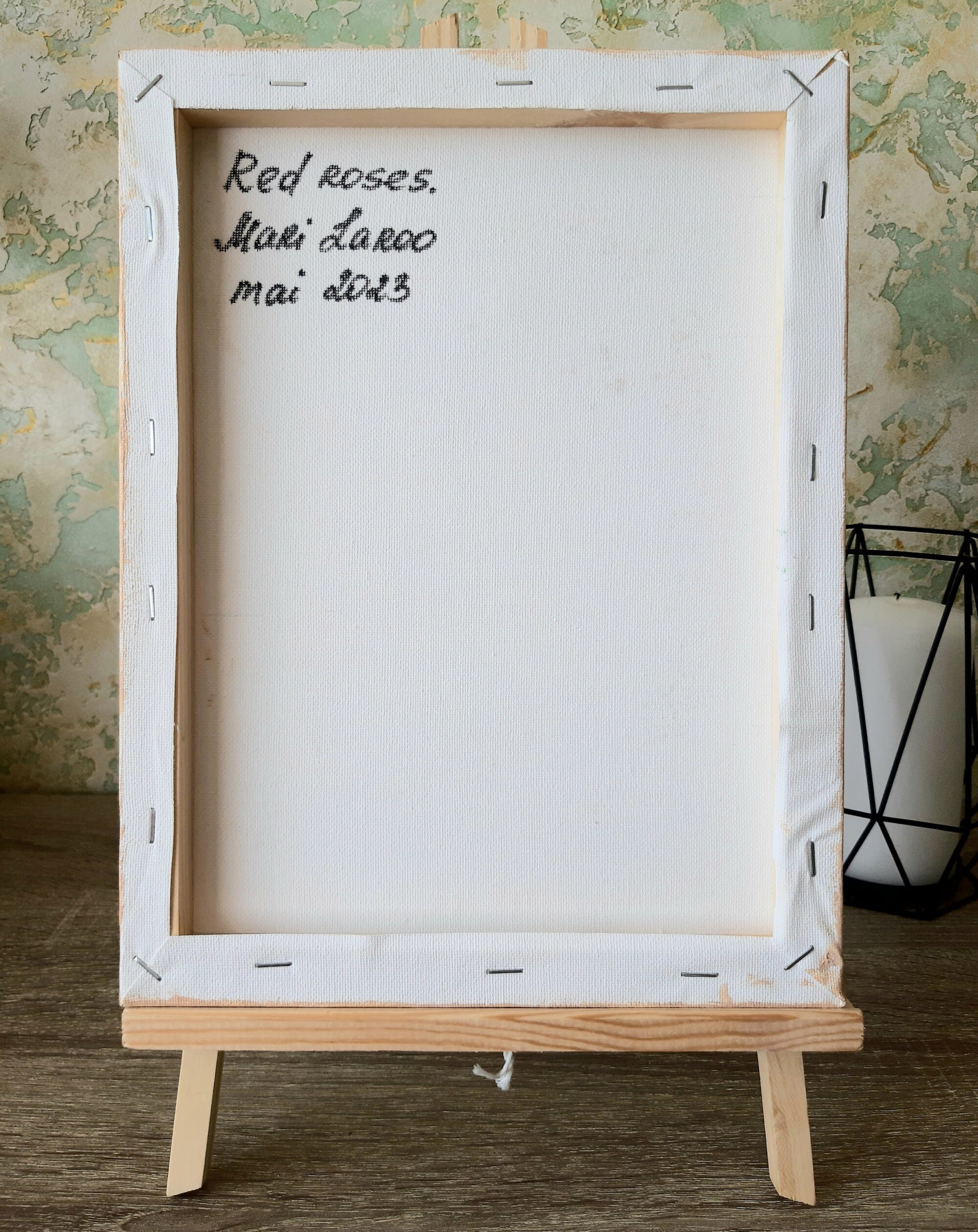 Red Roses, Textured Flowers Artwork, Small Painting on Canvas, Abstract ...