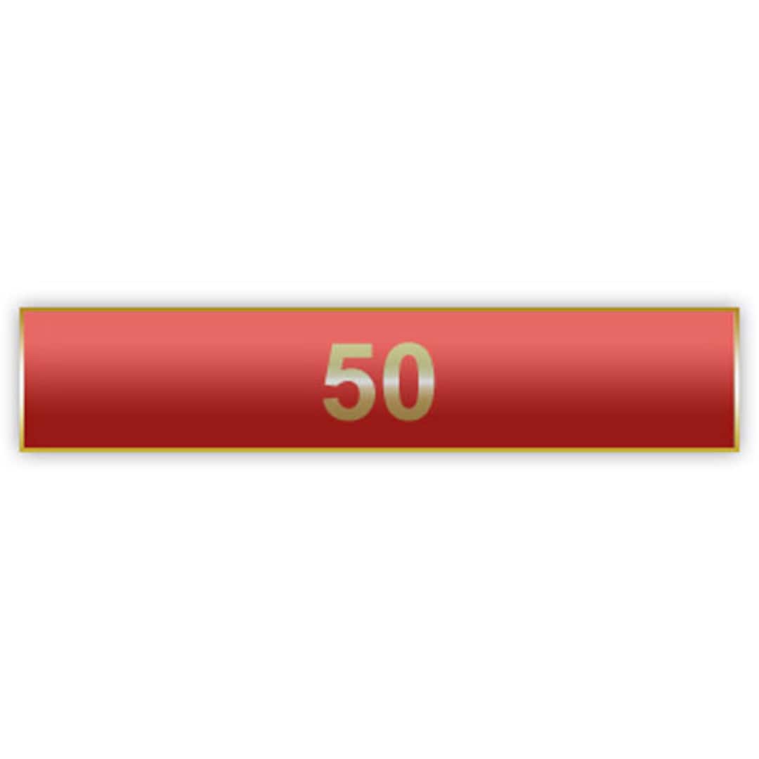 Red "50 Years of Service" Citation Bar Lapel Pin - Etsy