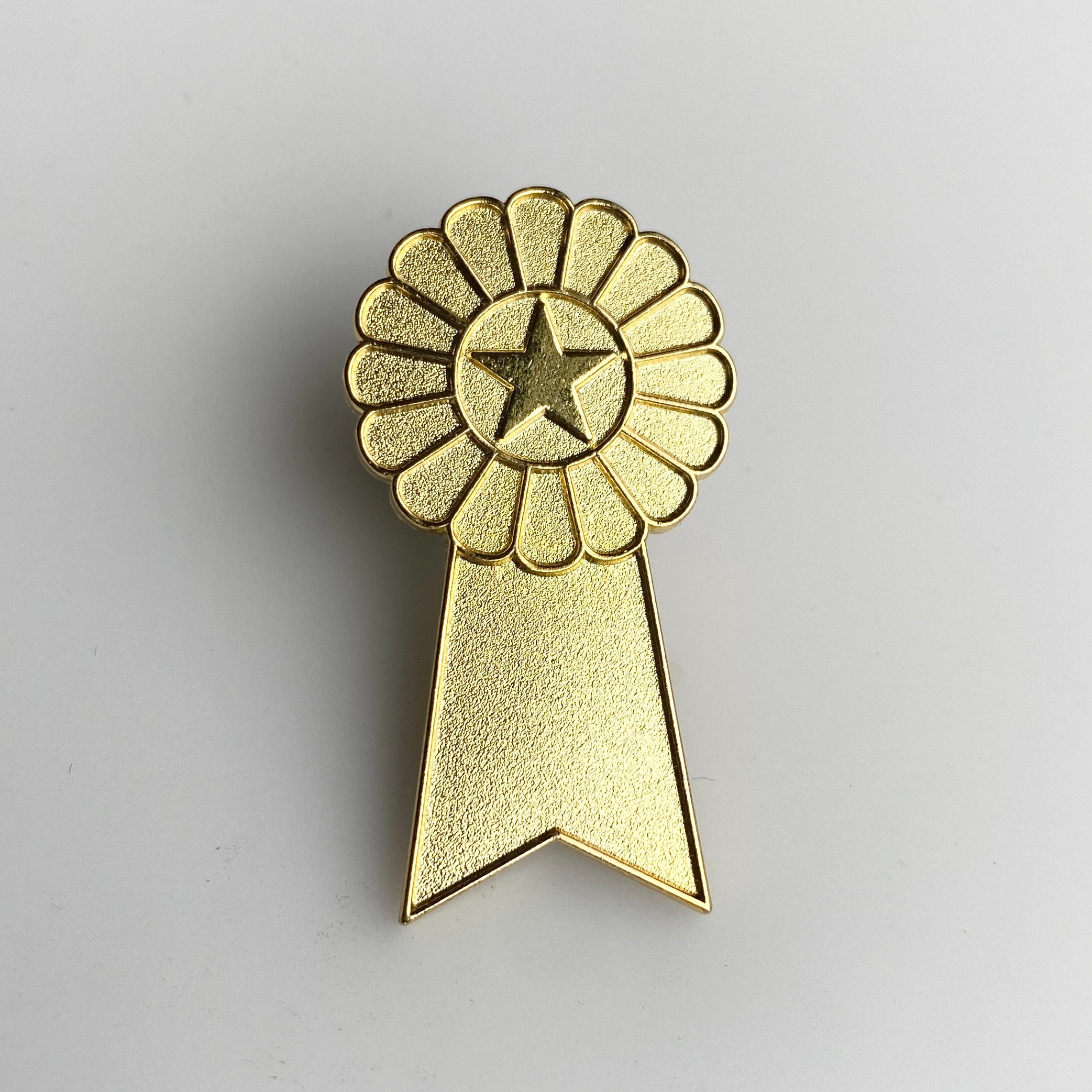 Gold Star Award Medal Ribbon Lapel Pin - Etsy