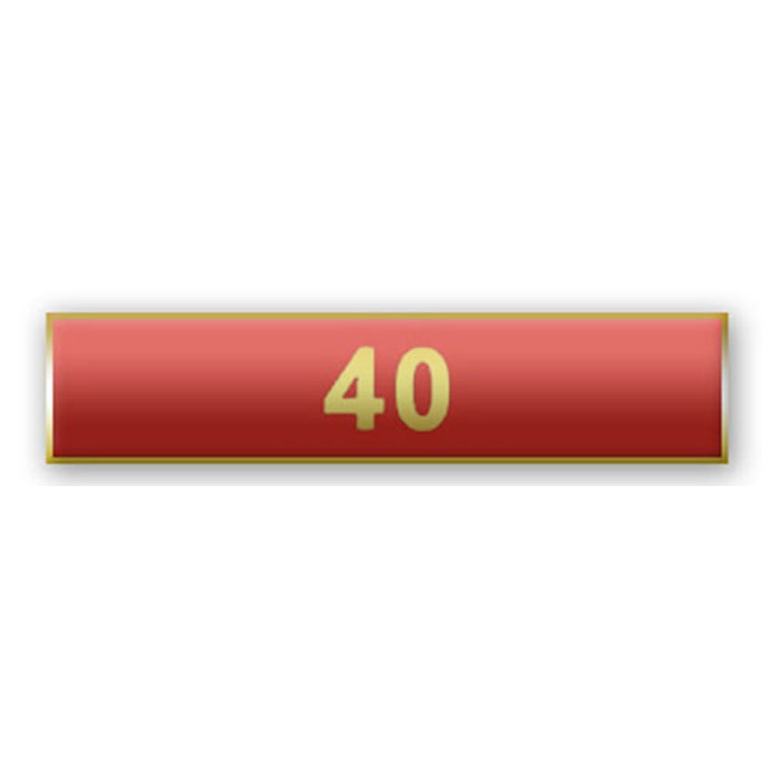 Red "40 Years of Service" Citation Bar Lapel Pin - Etsy