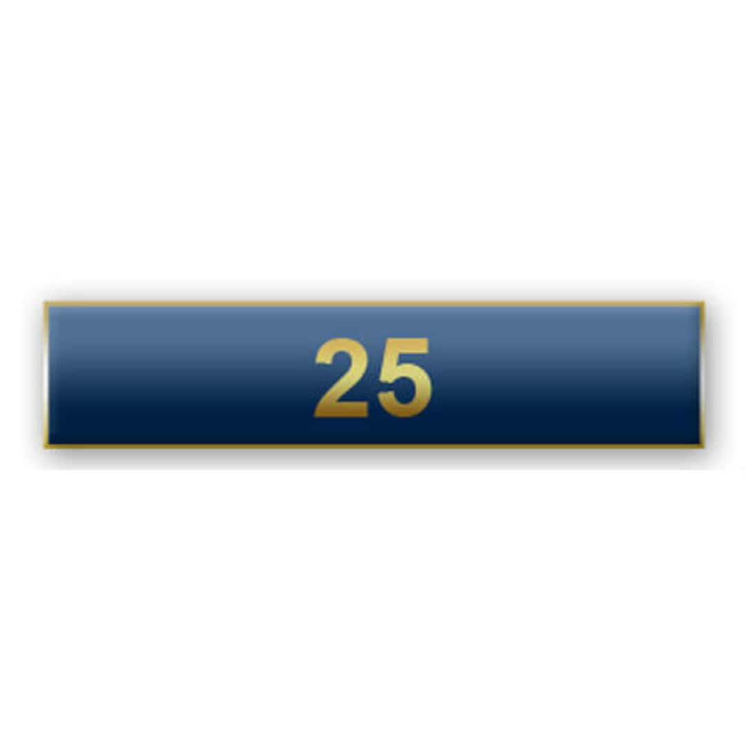 Blue "25 Years of Service" Citation Bar Lapel Pin - Etsy
