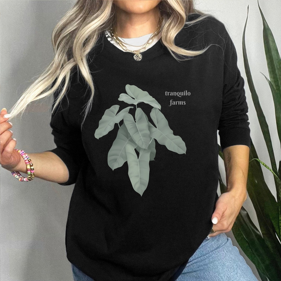 Tranquilo Farms Philodendron Logo Ultra Cotton Long Sleeve Tee Plant ...
