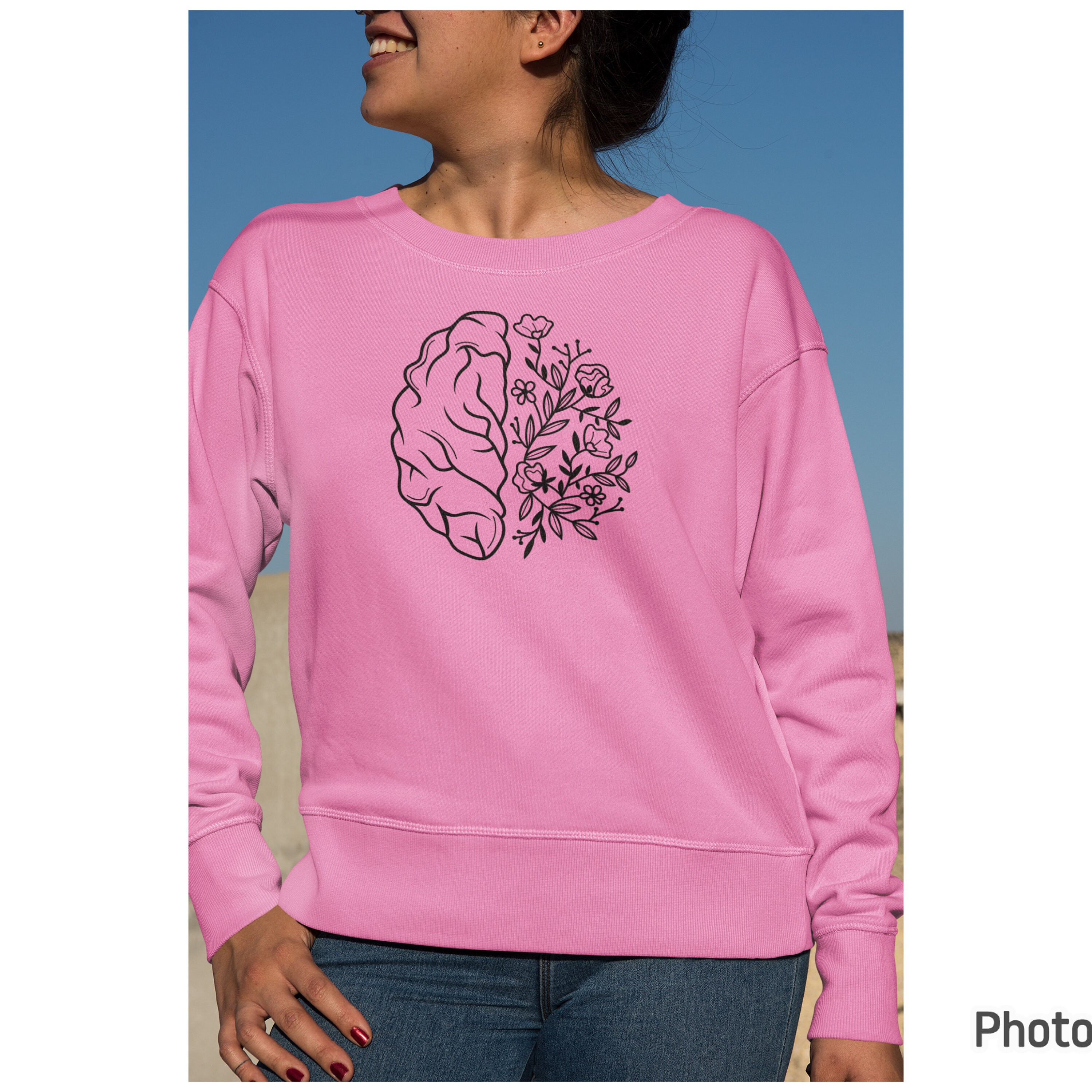 Flower Brain Sweatshirt, Mental Health, Trendy Jumper - Etsy