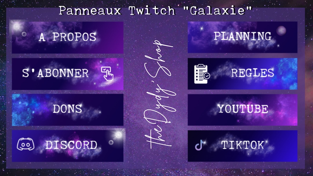 Galaxy Theme OBS Twitch Streaming Pack - Etsy