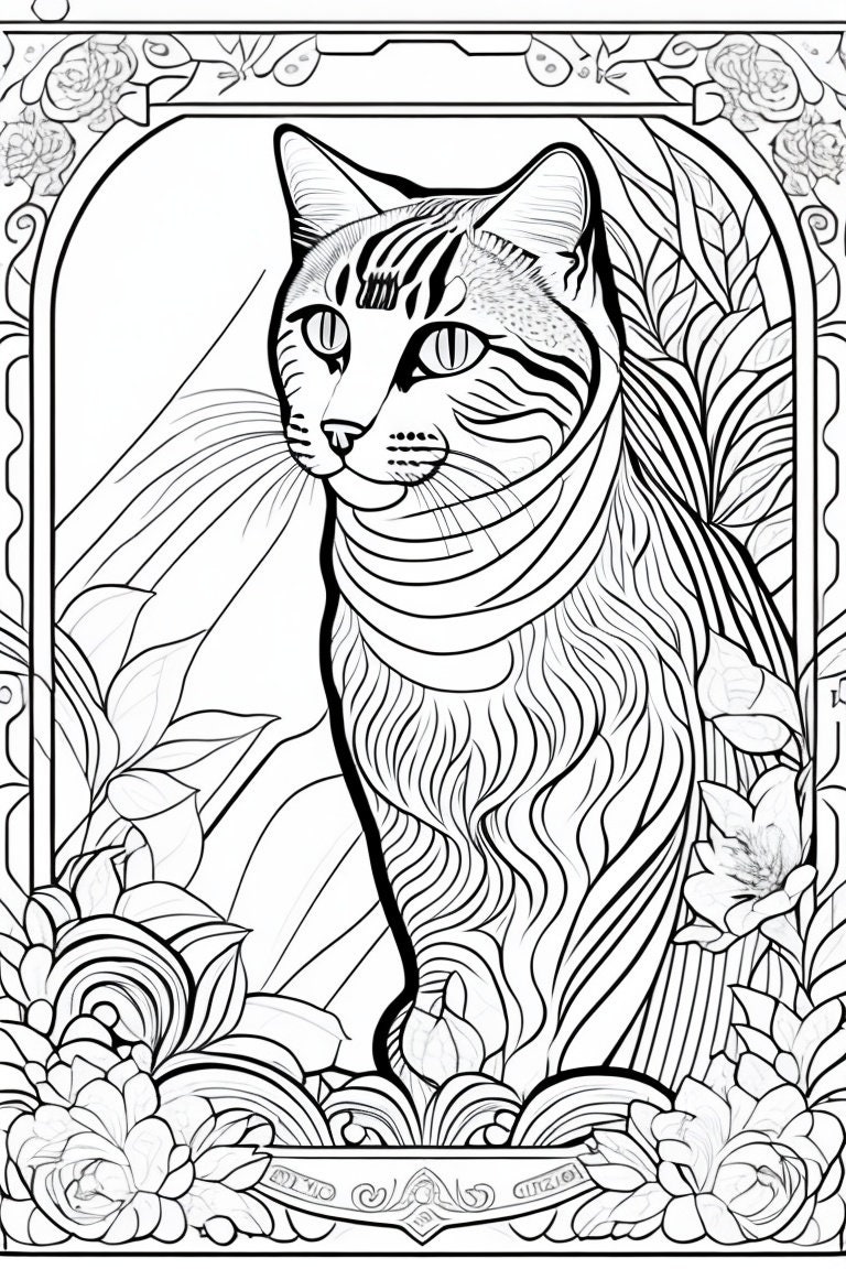 Digital Printable Cat Colouring Book - Etsy