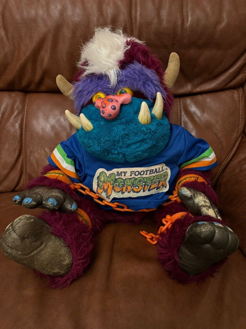 Vintage 1986 Amtoy My Pet Monster Toy Plush 28 My Football Monster - Etsy