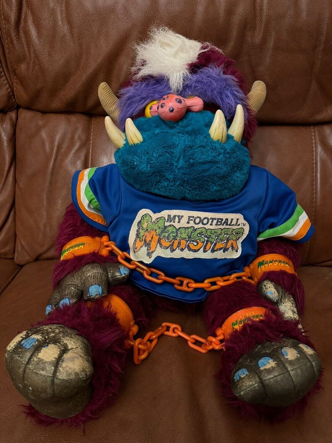 Vintage 1986 Amtoy My Pet Monster Toy Plush 28 My Football Monster - Etsy