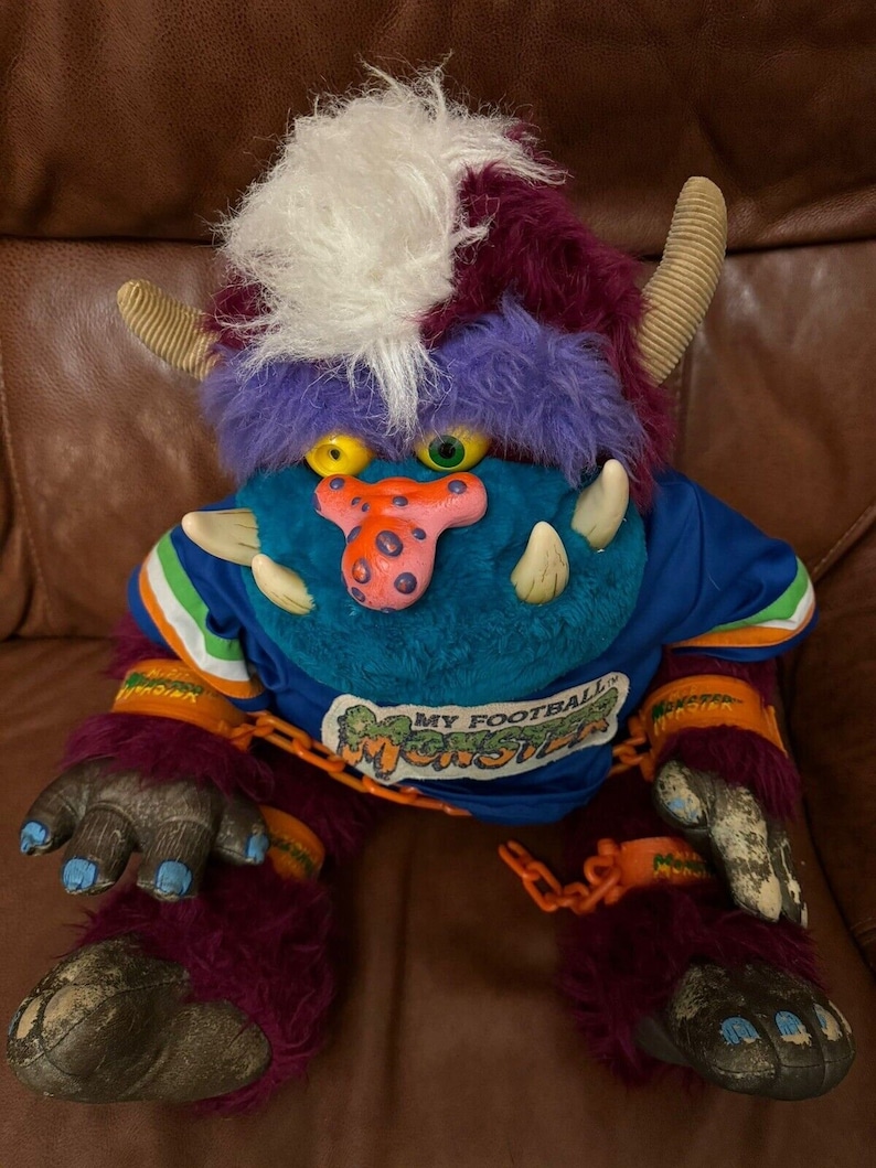 Vintage 1986 Amtoy My Pet Monster Toy Plush 28 My Football Monster - Etsy