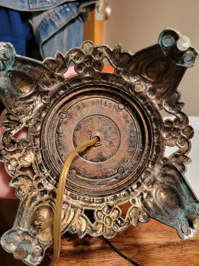 Vintage MCM Ceramic and Brass Drip Glaze Lamp - Etsy