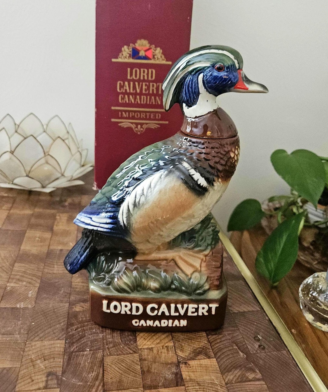 Lord Calvert Duck Canadian Liquor Bottle, Ceramic "wood Duck" Number ...