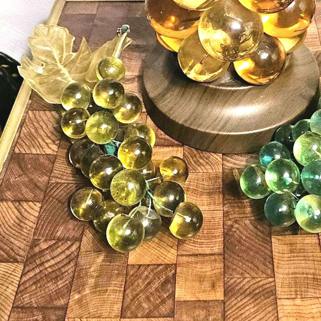 Vintage Lucite Grapes Decor, Acrylic Art - Etsy