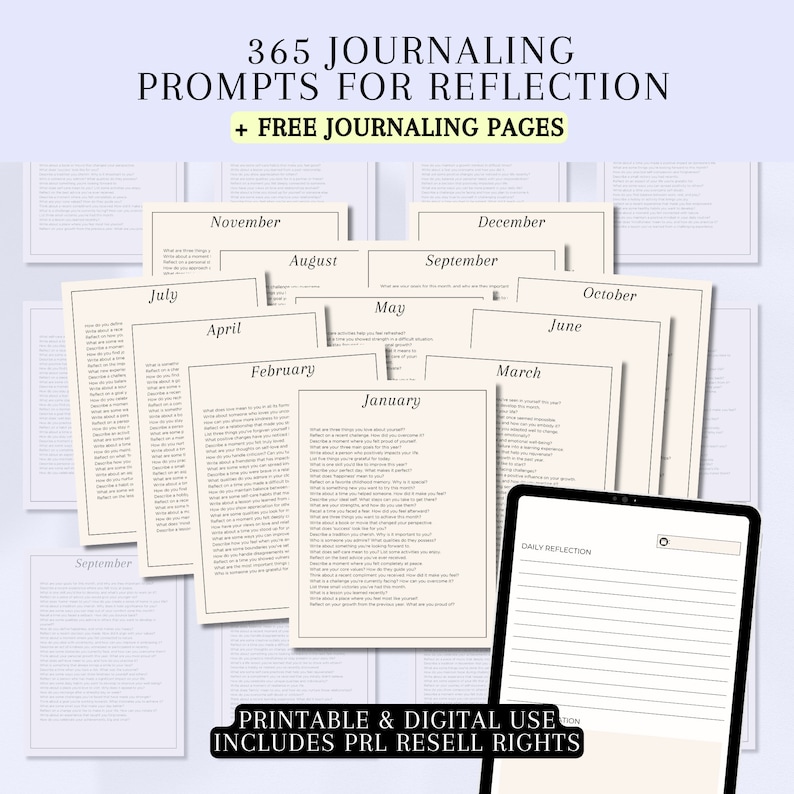 Journal Prompts Monthly Journaling Prompts Lead Magnet PDF Done for ...