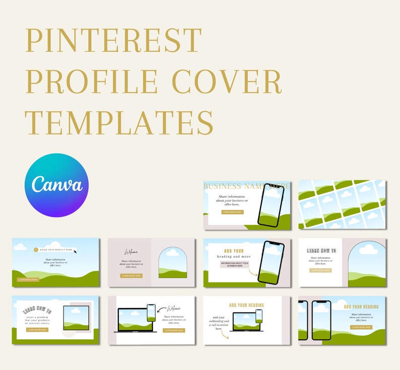 Pinterest Profile Cover Templates Canva Templates for Pinterest ...