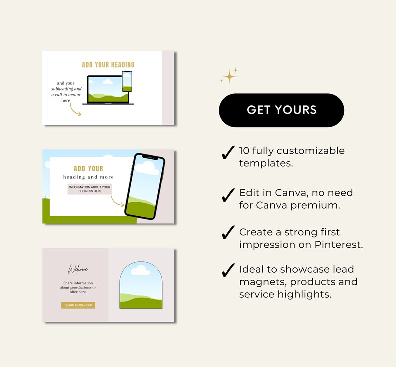 Pinterest Profile Cover Templates Canva Templates for Pinterest ...