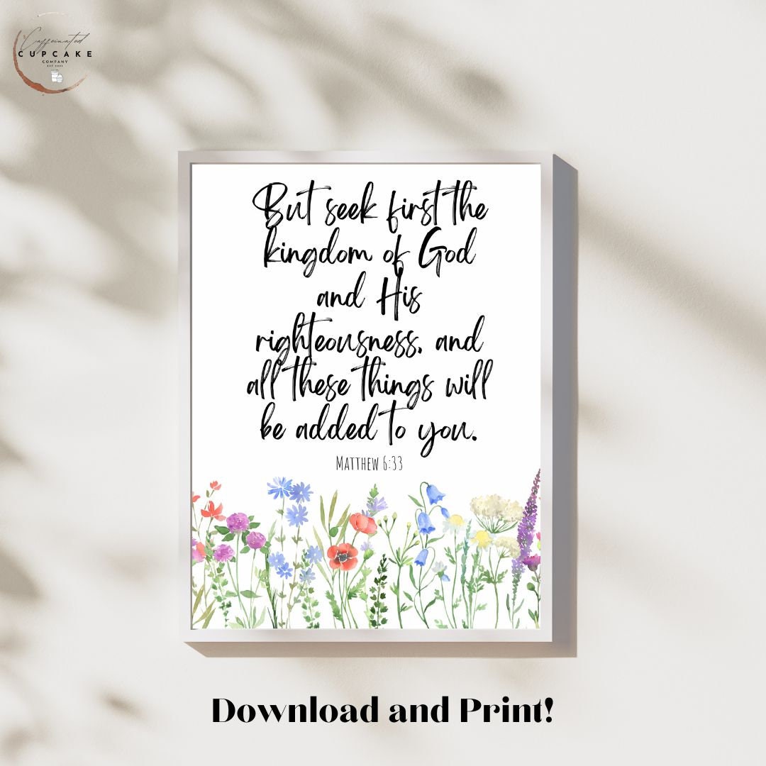 Seek First the Kingdom of God | Wall Art & Décor | Printable Digital ...