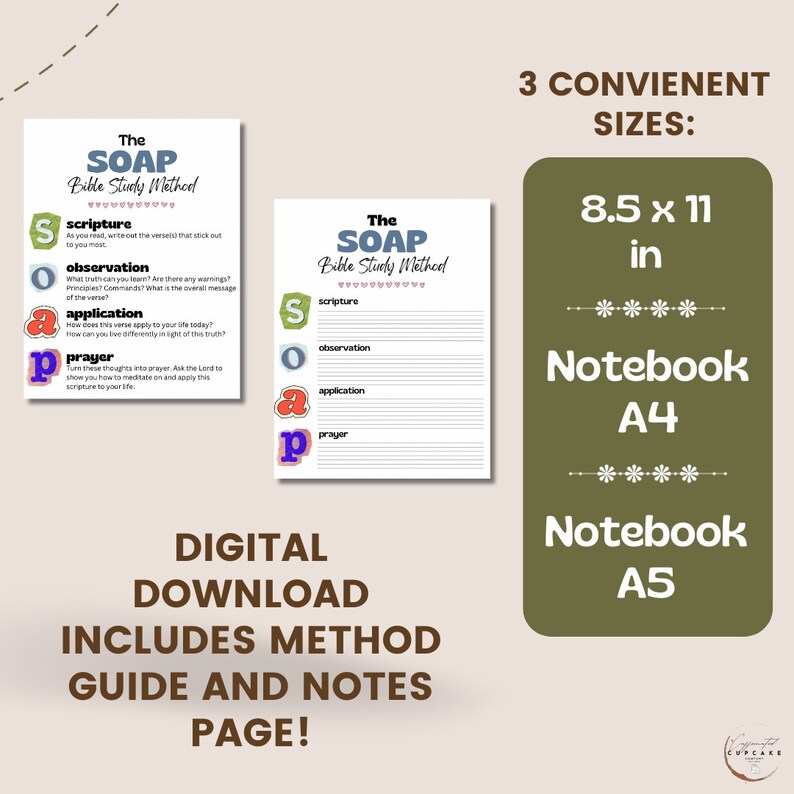 SOAP Bible Study Printable Template, Digital Bible Study for Women ...
