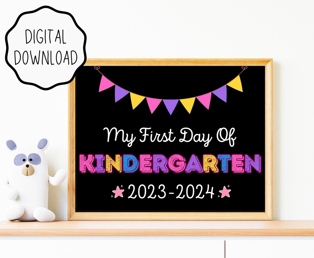 First Day of Preschool Sign, Printable First Day, School Sign, Back to ...