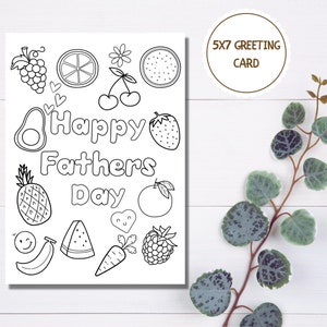 Printable Father's Day Card From Child, Colorable Father's Day Card ...