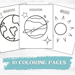 Space Planets Coloring Pages for Kids, Printable Coloring Pages, Space ...