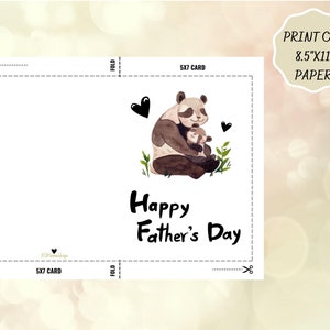 Printable Happy Fathers Day Card, Father’s Day Digital Printable Card ...