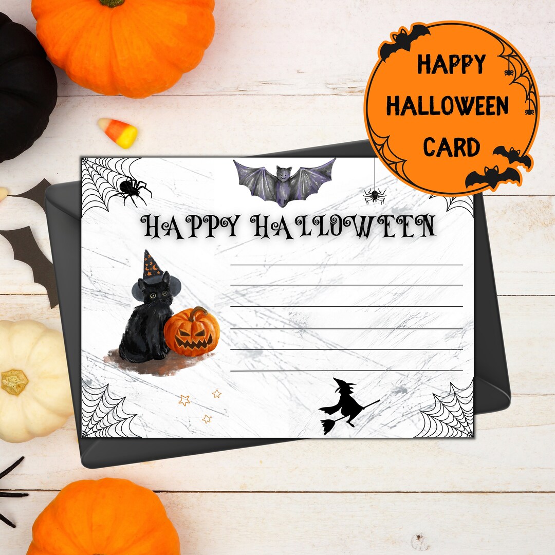 Happy Halloween Card Printable, , Printable Halloween Gift Card ...