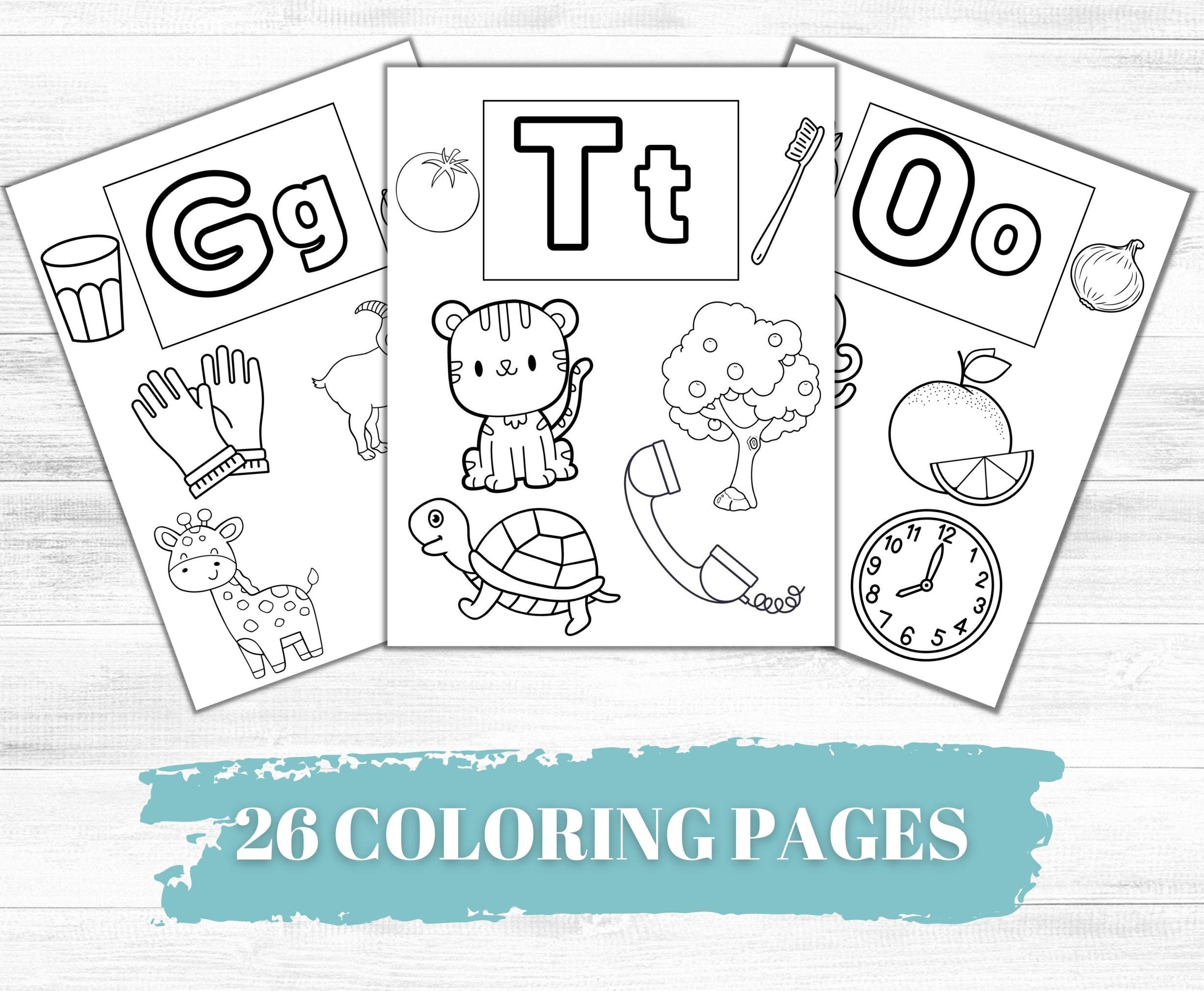 26 Printable Alphabet Coloring Pages for Kids, Printable Coloring Pages ...