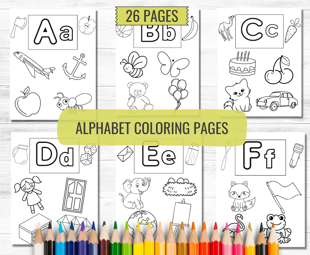 26 Printable Alphabet Coloring Pages for Kids, Printable Coloring Pages ...