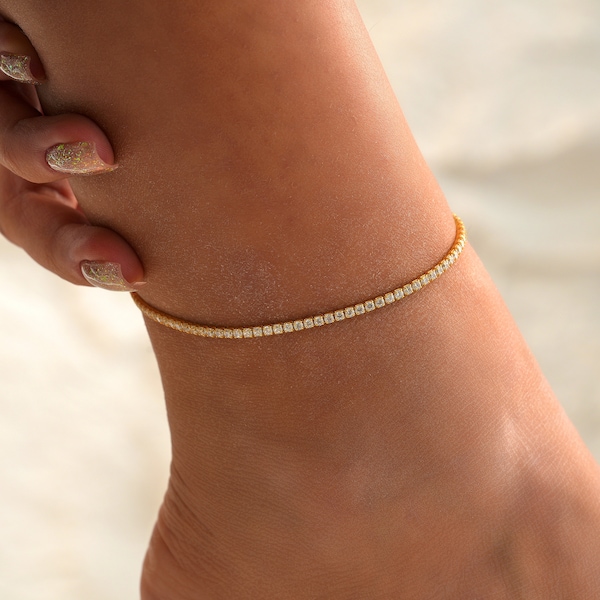 Stone Anklet - Etsy