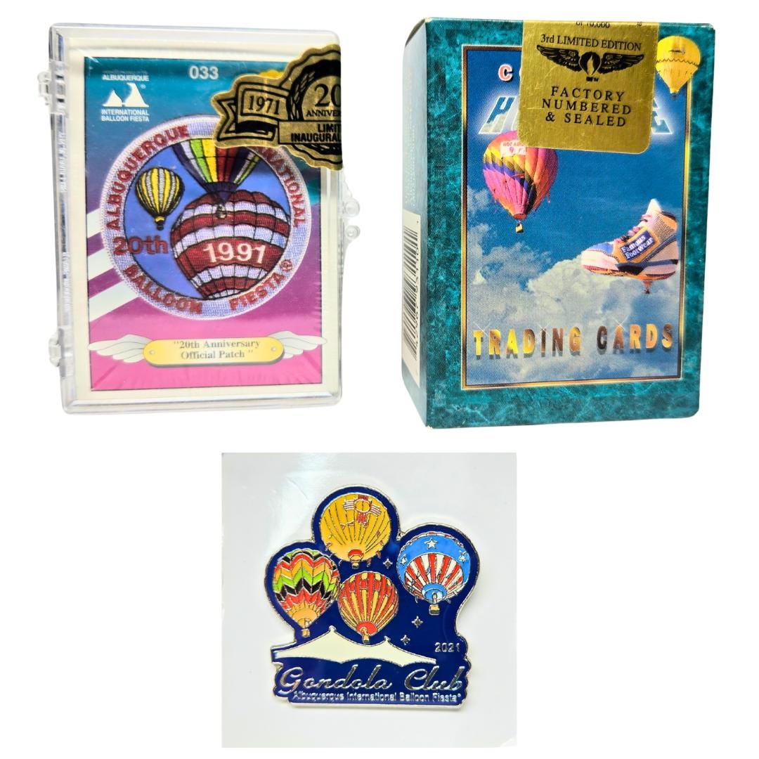 Albuquerque Hot Air Balloon Aire Fiesta 1st 3rd Edition Card Set Pin ...