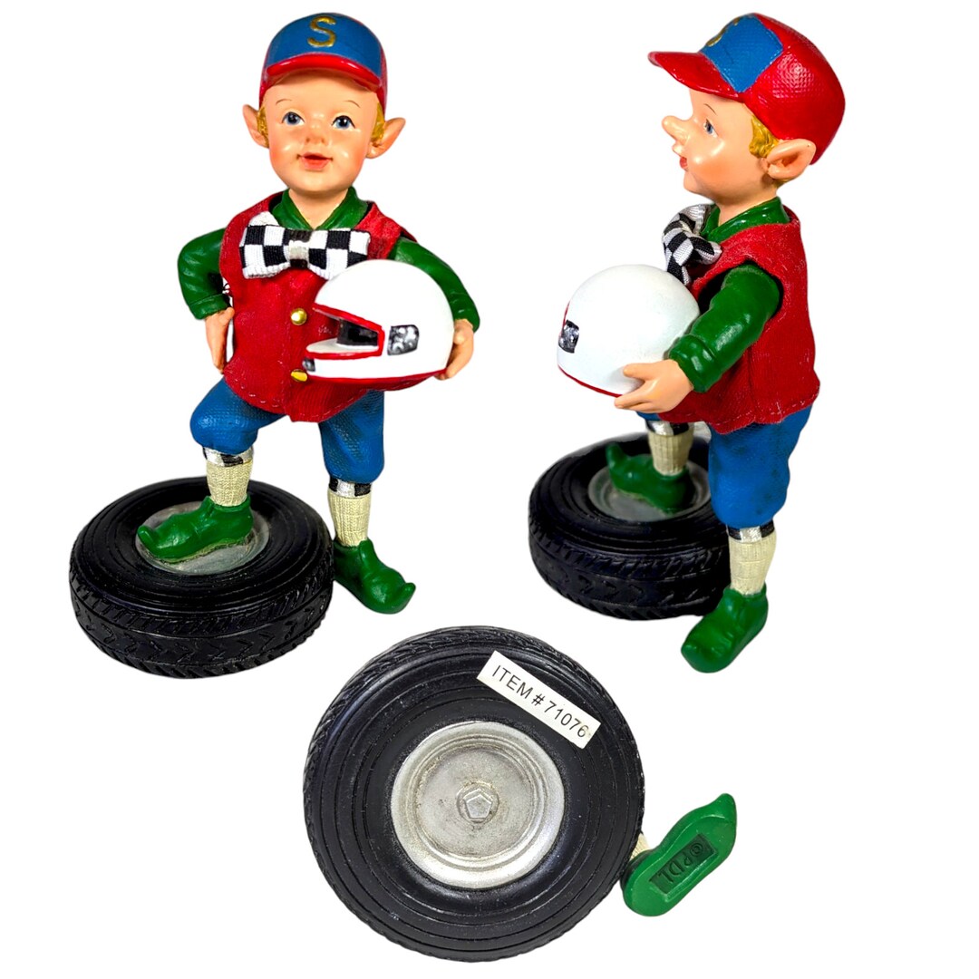 Vintage Christmas Nascar Racing Elf Figure - Etsy