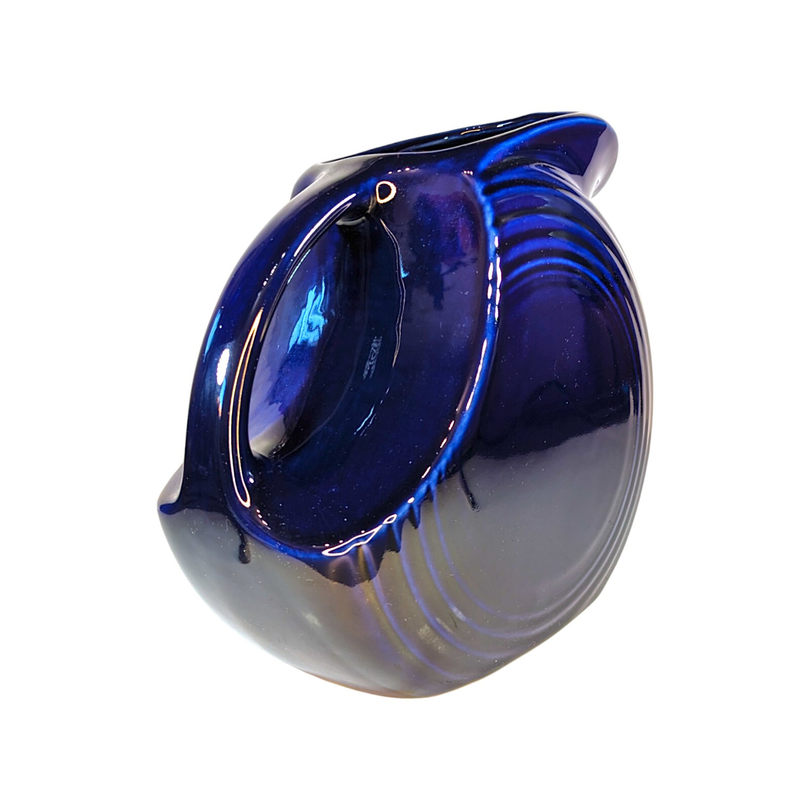 Fiesta Large Disk Cobalt Blue Homer Laughlin Fiestaware Water Pitcher ...