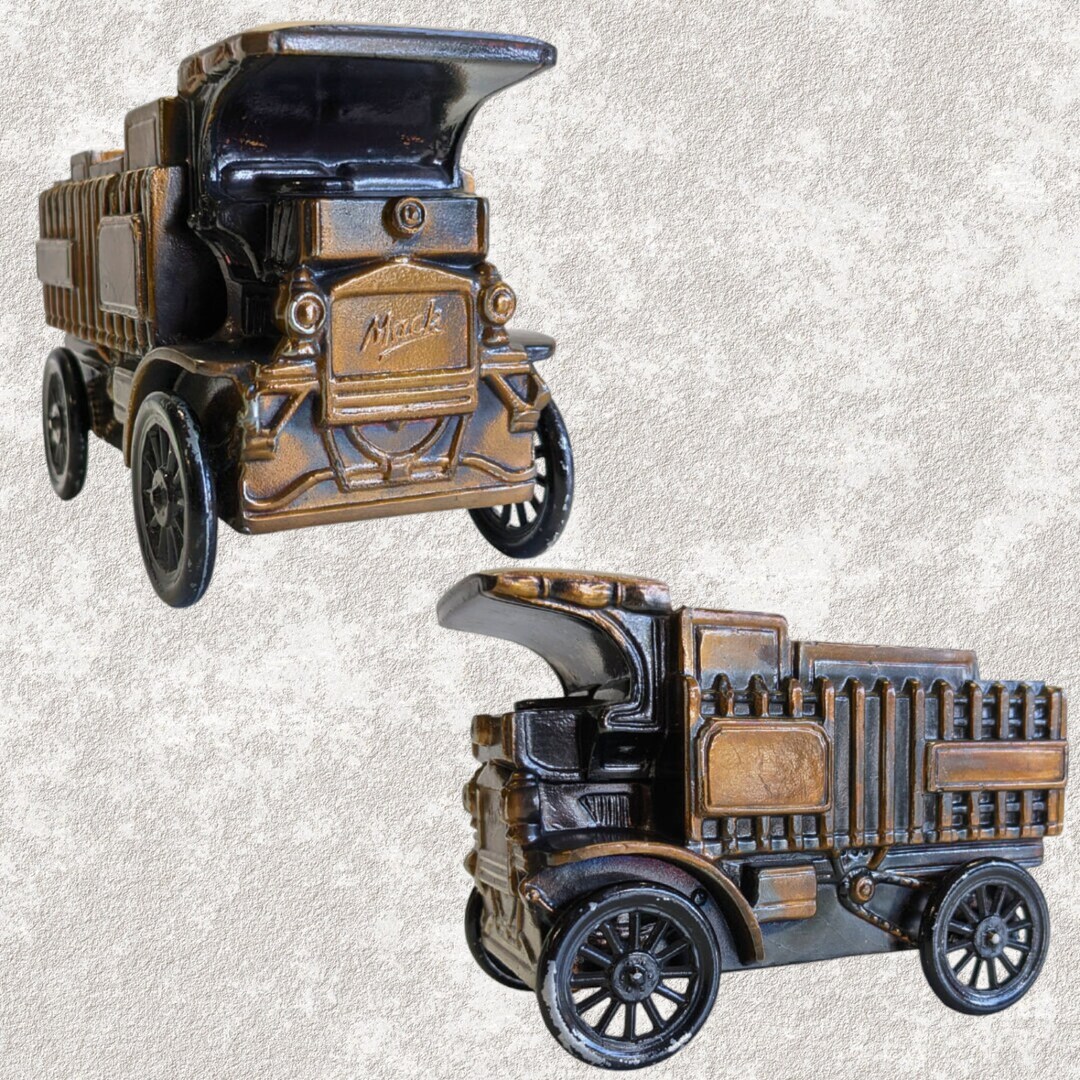 Mack Truck Coin Bank Banthrico Chicago 1906 Metal Brassy Finish 70's ...