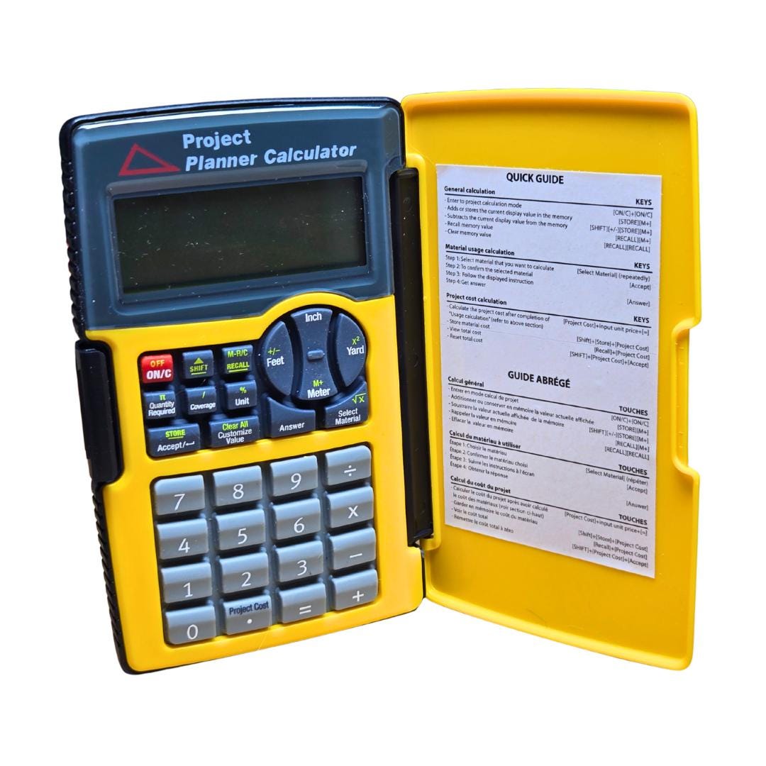 Project Planner Calculator Black & Yellow - Etsy
