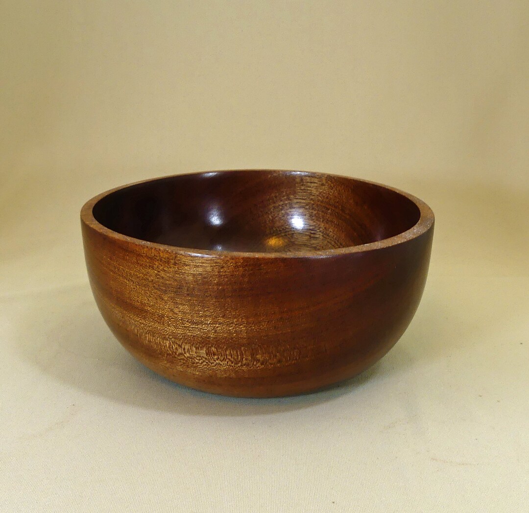 7 3/4 Sapele Wood Turned Bowl - Etsy