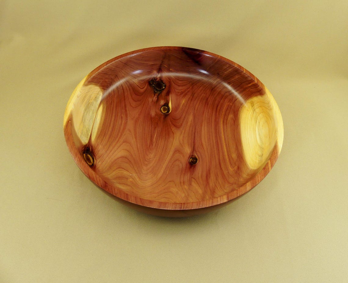 10" Cedar Wood Bowl - Etsy