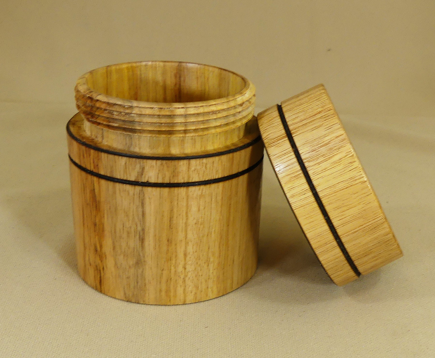Canary Wood Box With a Threaded Lid - Etsy