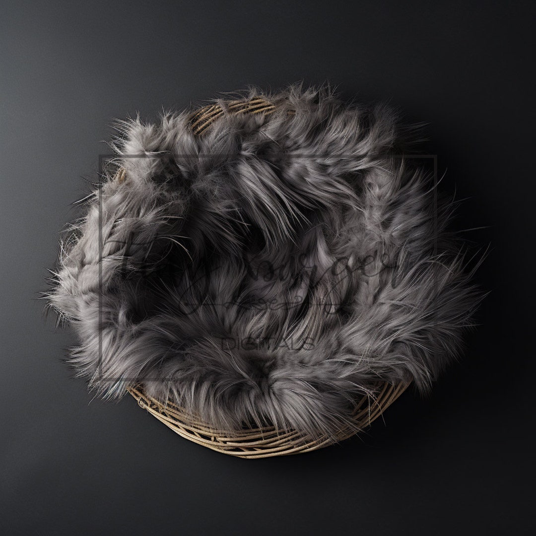 Dark Grey Newborn Digital Backdrop Wicker Basket Newborn Digital ...