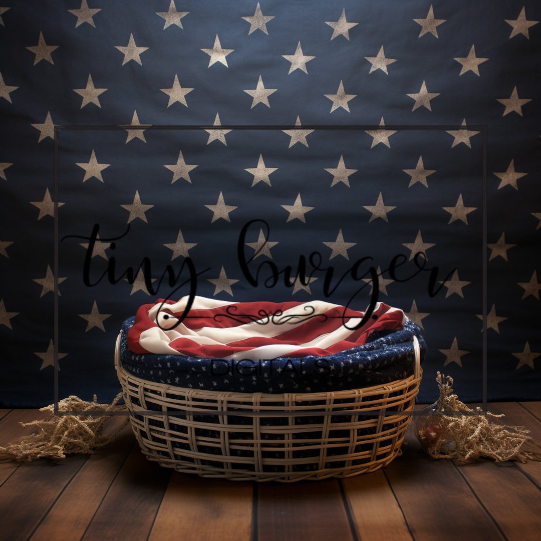 Fourth of July Newborn Digital Backdrops for Newborn Composite Photo ...